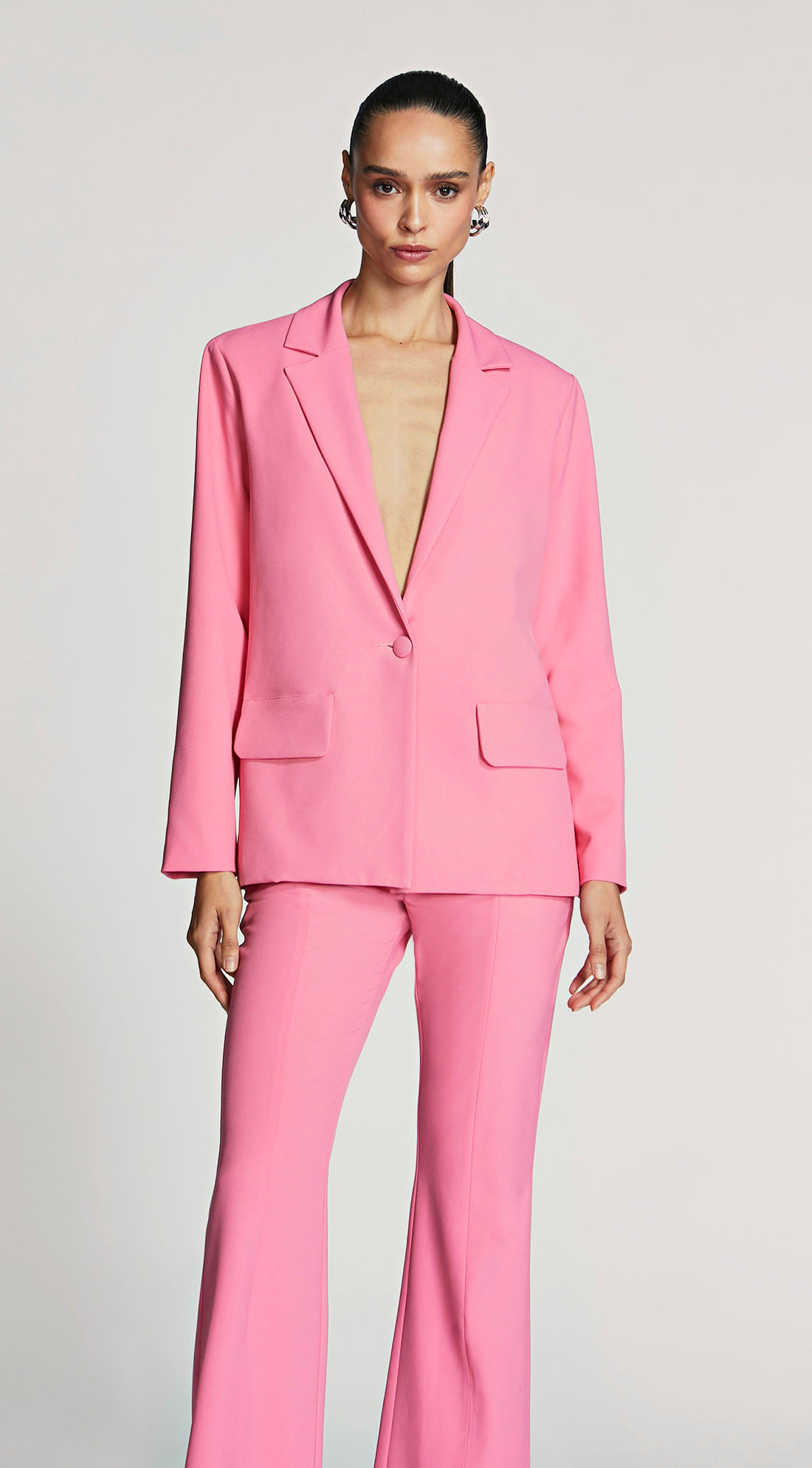 Blazer Morena Rosa Com Transpasse Pink